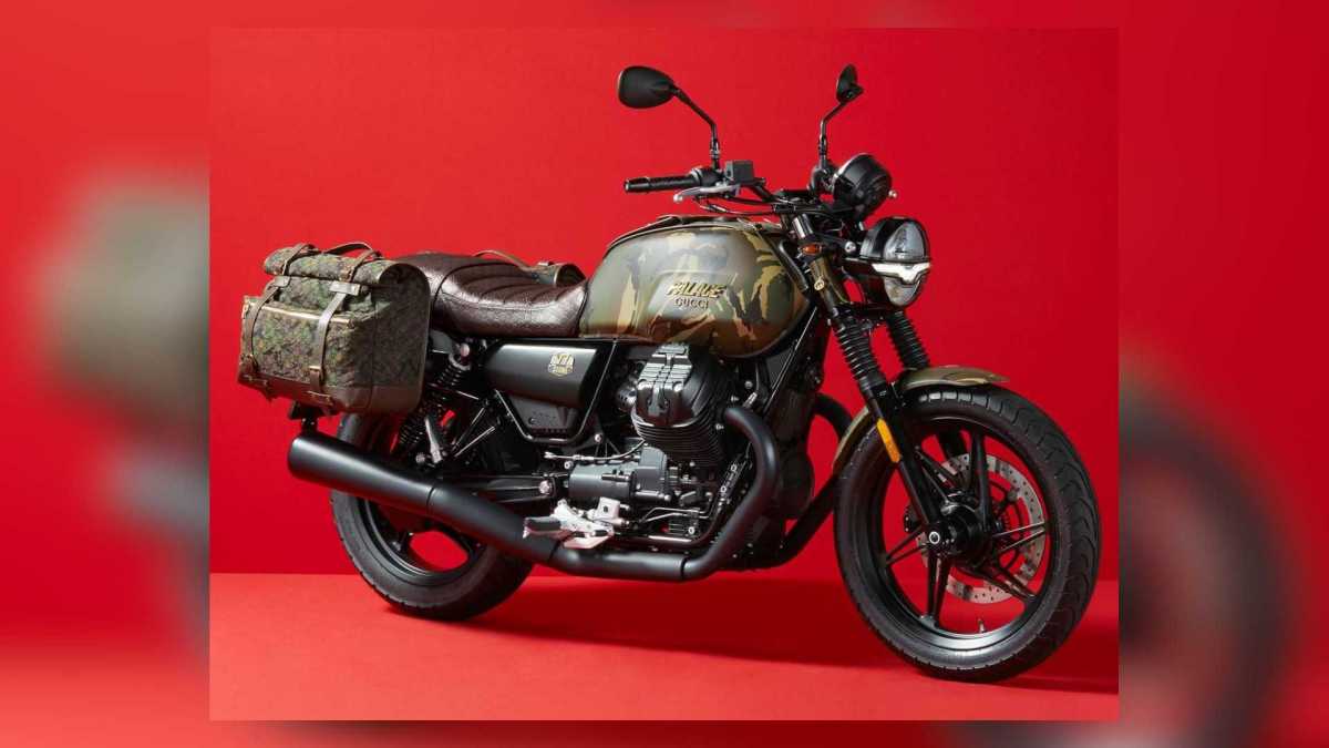Moto Guzzi V7 Stone Kolaborasi dengan Palace Gucci Makin Memikat