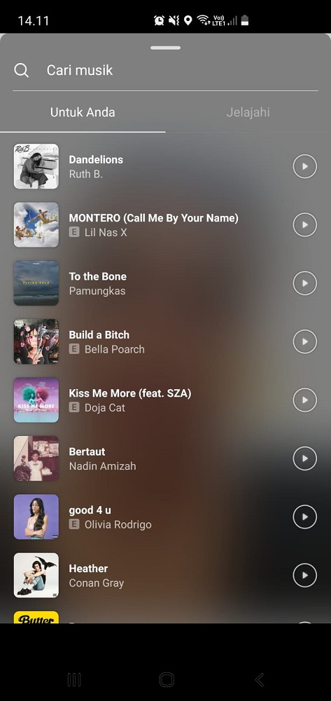 Cara Pakai Instagram Music, Masukin Foto dan Lagu ke IG Story